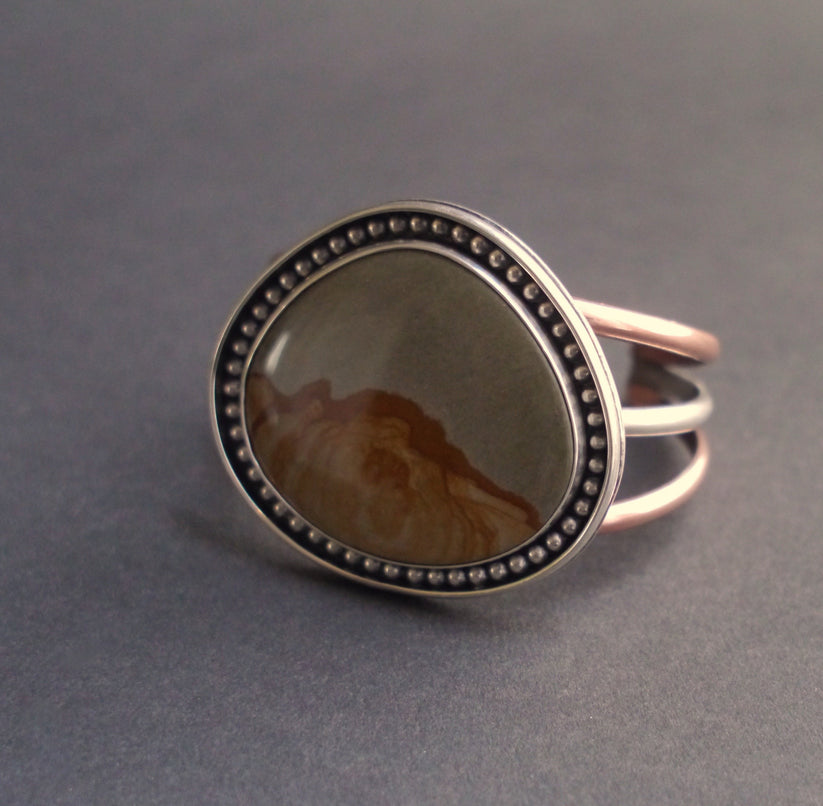 Wanderer Collection - Cripple Creek Picture Jasper Cuff (2) – Three ...
